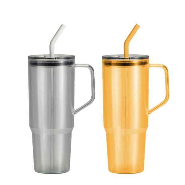 Quality Customizable 40oz Single-layer Handle Cup Large-capacity Straw Cup Portable for sale