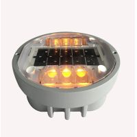 Quality Round Anti UV PC Dia 125mm LED Solar Ground Embedded Light For Safety for sale