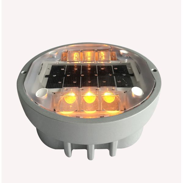 Quality Round Anti UV PC Dia 125mm LED Solar Ground Embedded Light For Safety for sale