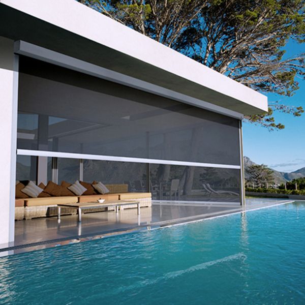 Quality Motorized Vertical Blinds / Aluminium Zip Track Blinds Awnings For Sale for sale