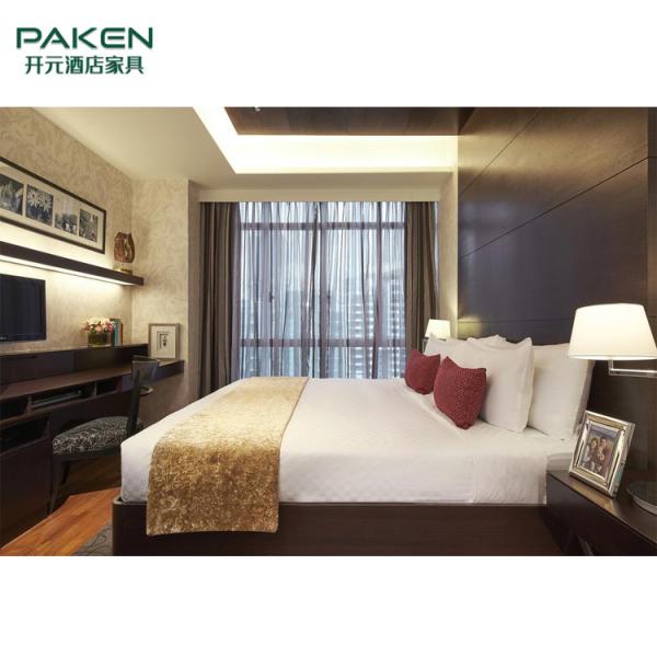 Quality Interior Modern Wood Panel Hotel Bedroom Furniture Sets for sale