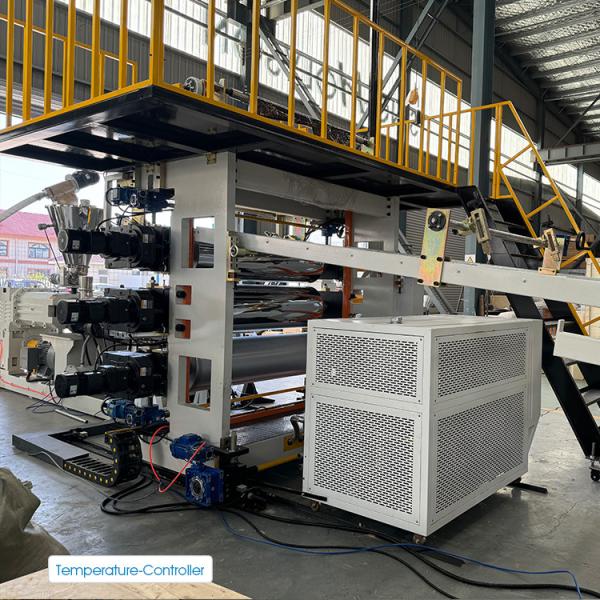 Quality 75kW PLC Siemens Control Laminated PVC Marble Sheet Making Machine for sale