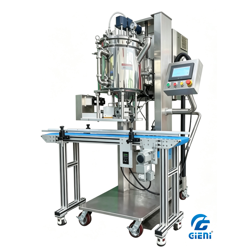 Quality Single Nozzle Hot Filling Machine with Servo-Driven Piston System, Auto-Lifting Tank, and ±0.1g Accuracy for Lip Gloss and Wax for sale