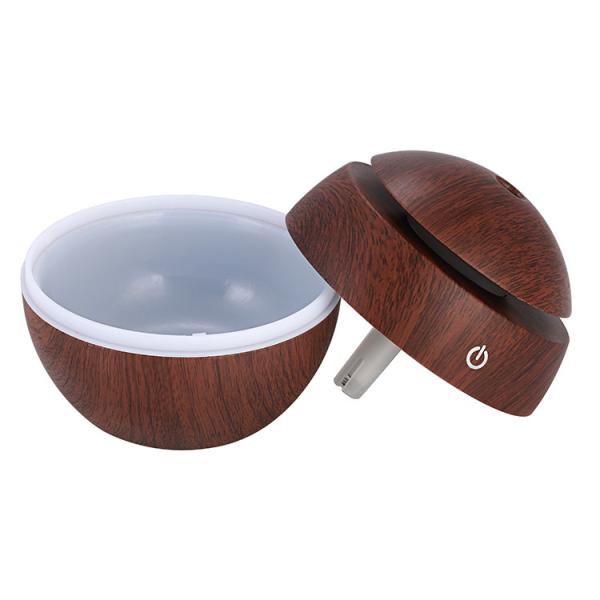 Quality Other Function Portable Mini Ultrasonic USB 130ML Wood Grain Humidifier with Led for sale