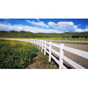 Quality 2m Height White Color 4 Rails PVC Vinyl Horse Farm Fence for sale