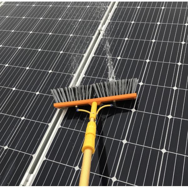 Quality Photovoltaic Quick Plug 12M Aluminum Pole Solar Panel Cleaning Brush for sale