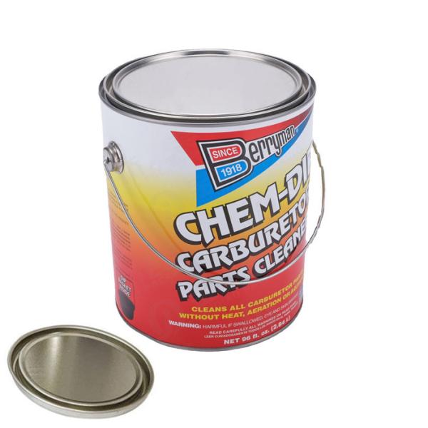 Quality 1 liter Paint Can With Lever Lid Metal Round Tin Can Packing For Glue And Coating for sale