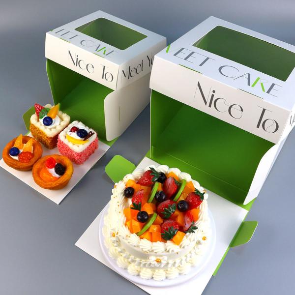 Quality Wholesale custom printing cake dessert baking paper packaging box birthday cake for sale