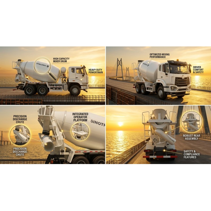 Quality SINOTRUK HOWO Concrete Mixer Truck 6×4 RHD ZZ1257V324JB1R for sale