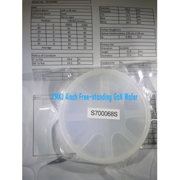 Quality 4" Sapphire Based GaN Templates Semiconductor Substrate for sale