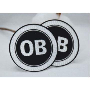 Quality Round Soft Iron On Tatami Patch Custom Clothing Patch With Hot Melt Glue for sale