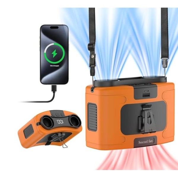 Quality Socool Fan 20000mAh Outdoor Tripod Fan Mini Rechargeable Clip Waist Fan Indoor And Outdoor Turbo Fan for sale