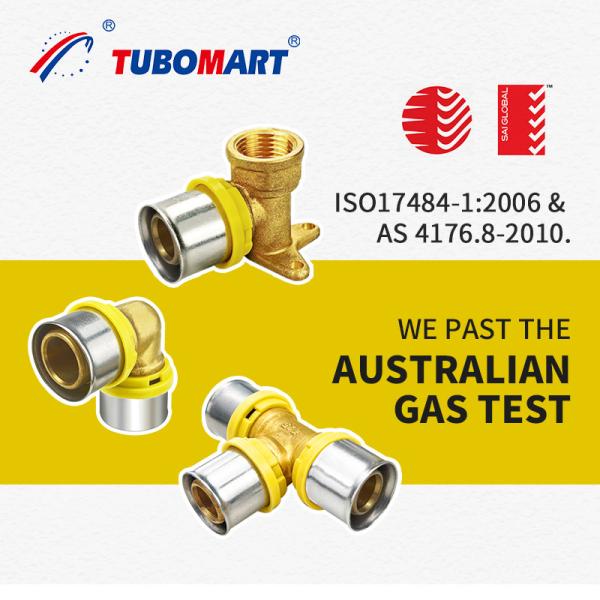 Quality Natural Brass Pex Press Crimp Fittings High Performance Alu Pex Press Fitting TH for sale