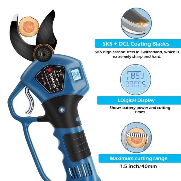 Quality Electric Pruning Shears 40mm Cutting Range With 21V Rechargeable Battery for sale