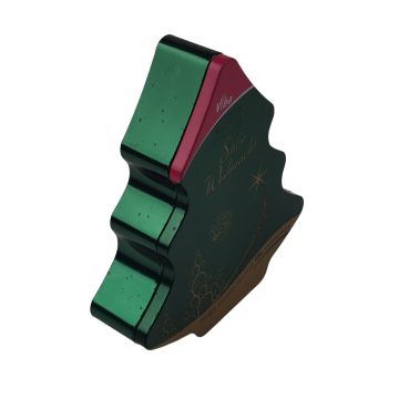 Quality Vintage Tree Shaped Bulk Christmas Tins Empty Tin Container Packaging OEM ODM for sale