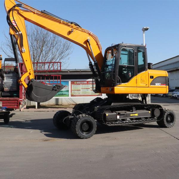 Quality 12 Ton Wheel Crawler Excavator Flexible Exquisite Crawler Mounted Excavator for sale