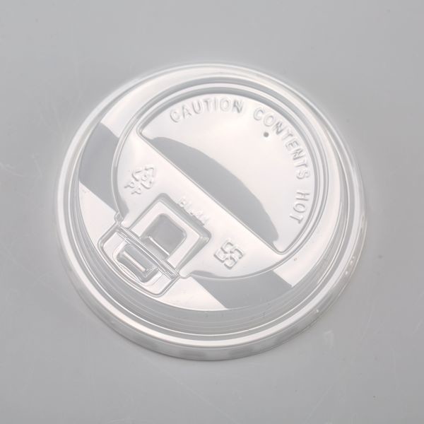 Quality 90mm Clear Pp Clear Plastic Lids , Compostable Coffee Cup Lids Heat Tolerance for sale