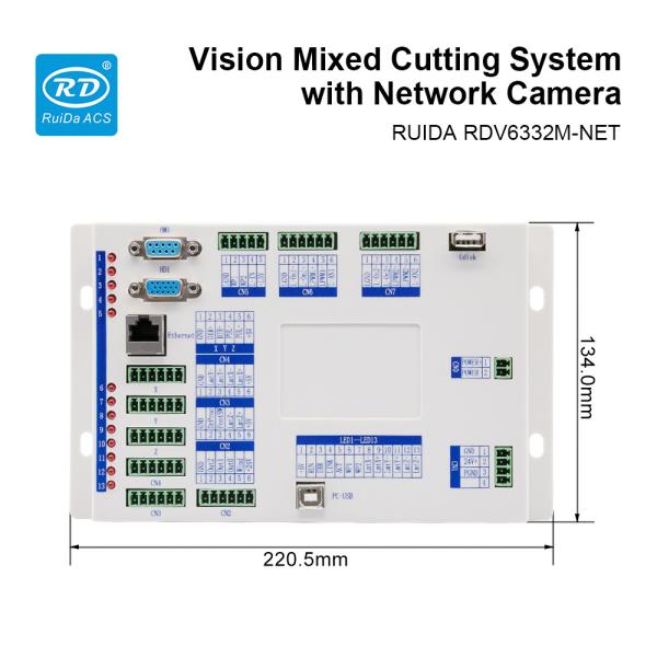 Quality RUIDA RDV6332M-NET Visual Image CO2 Laser Mixed Cutting Controller for sale
