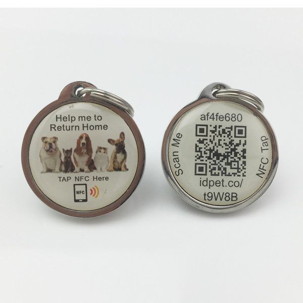 Quality QR Code RFID Dog Tag NFC For Pet Anti Lost 213 Epoxy Waterproof for sale