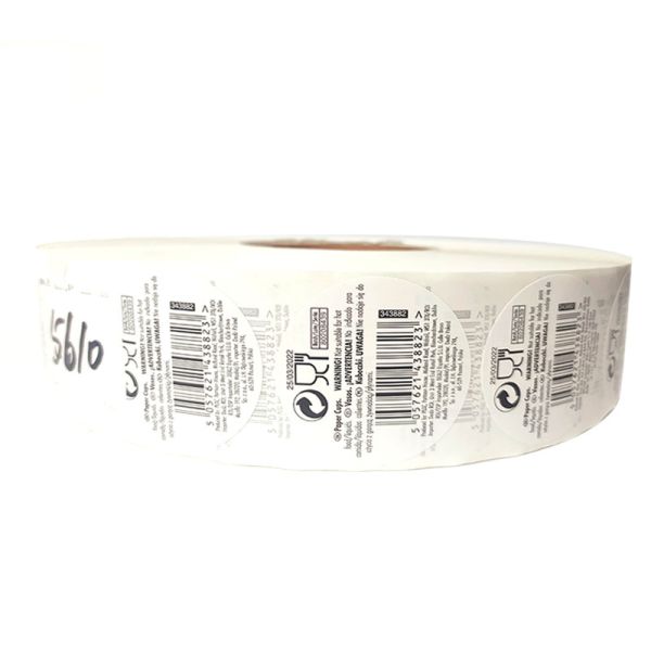 Quality Qr Code Reminder Pvc Label Sticker Round White OEM for sale