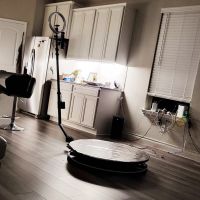 Quality Automatic Iron 360 Photo Video Booth Adjustable Speed LED Picture Booth for sale