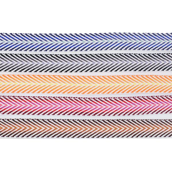 Quality Multi Color Cotton  Jacquard 4cm Cotton Webbing Tape for sale