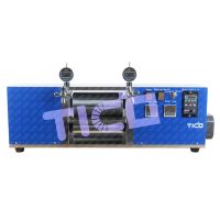 Quality 100mm Heated Roll Press Calender Machine with Pressure Gauge for sale