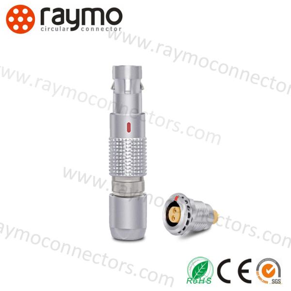 Quality Circular IP50 Plastic Push Pull Connectors Natural Chrome Plated for sale