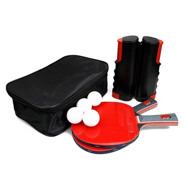 Quality 2 Bat Flexible Net Holder Ping Pong Racket Set ABS Ball 7 Layer Elastic Sponge for sale