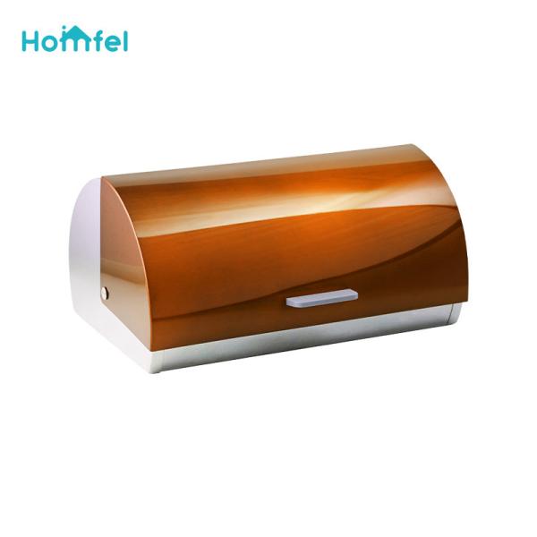 Quality Customized Powder Coating Kitchen Bread Box , Metal Bread Tin Storage for sale
