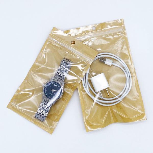 Quality Eco Friendly Front Side Transparent Clear Window 3 Side Seal Flat Pouch With for sale