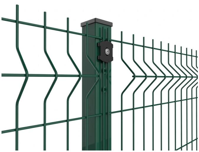 Drawing of 3D Curved Welded Wire Fence 