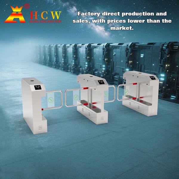Quality HCW Bidirectional Swing Barrier Turnstile Gate 304 Stainless Steel Swing Gate for sale