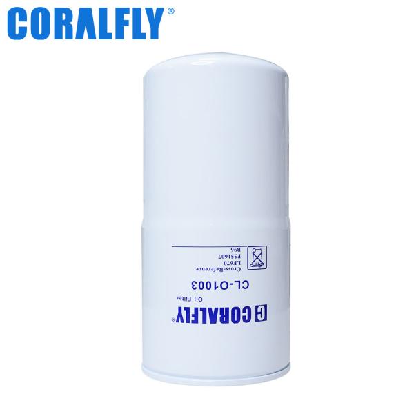 Quality Full Flow Lube Oil Filter Lf670 CORALFLY Coolant Filter 21 Micron for sale