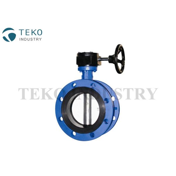 Quality Worm Gear Operation API609 Butterfly Valve Double Flange With One Piece Through for sale