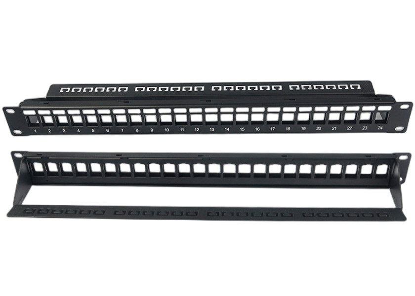 Quality Blank Network Patch Panel Unshielded RJ45 24 Port 1U Patch Panel for sale