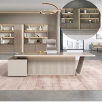 Quality Home Office Furniture Luxury Office Desk Modern I Shape Office Desk Boss for sale