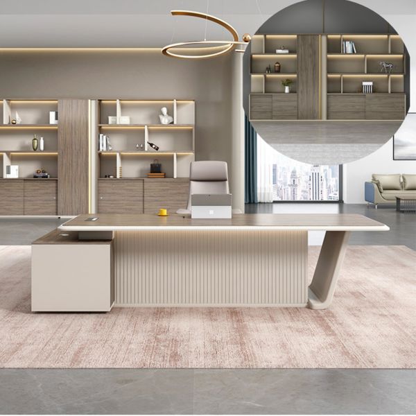 Quality Home Office Furniture Luxury Office Desk Modern I Shape Office Desk  Boss Executive Desk for sale