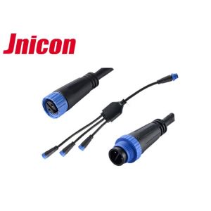 Quality Screw Locking Outdoor Waterproof Connectors , Y Shape 3 Way Outdoor 2 Pin for sale