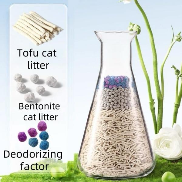 Quality Easy Clean Mixed Cat Litter Biodegradable Eco Friendly Tofu Cat Litter for sale