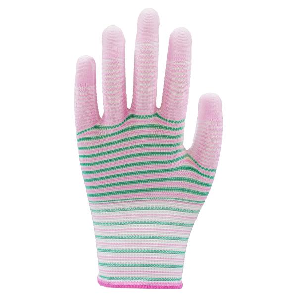 Quality NBW-PT303 13 Gauge Zebra Pattern PU Palm Coated Gloves for sale