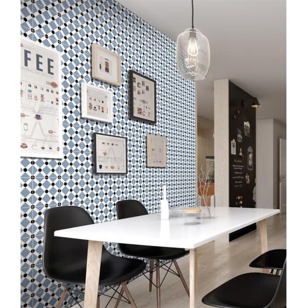 Quality Blue Ceramic Rustic Tile 20x20cm Clay Indoor Floor for sale