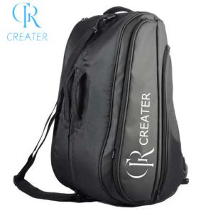 Quality Polyester Pickleball Racket Bag Big Capacity Black With Shoes Wareh Ouse for sale