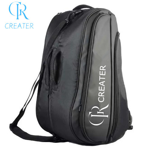Quality Polyester Pickleball Racket Bag Big Capacity Black With Shoes Wareh Ouse for sale