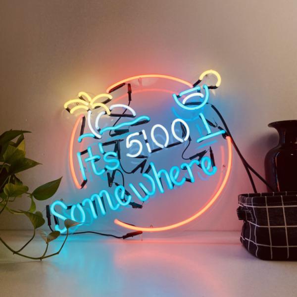 Quality Acrylic Customized Neon Light Box Sign Pink Cocktail Waterproof for sale