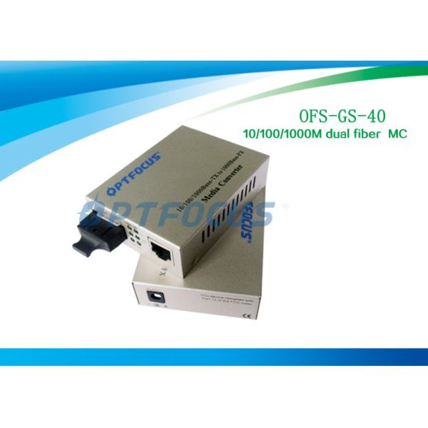 Fast Fiber Optical Gigabit Media Converter 10/100/1000M 40Km 1310nm DC ...