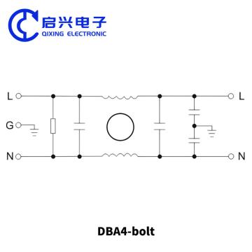 Quality Screw Metal Case EMI Filter Single Phase Filter Low Pass 115/250vac DBA4 for sale