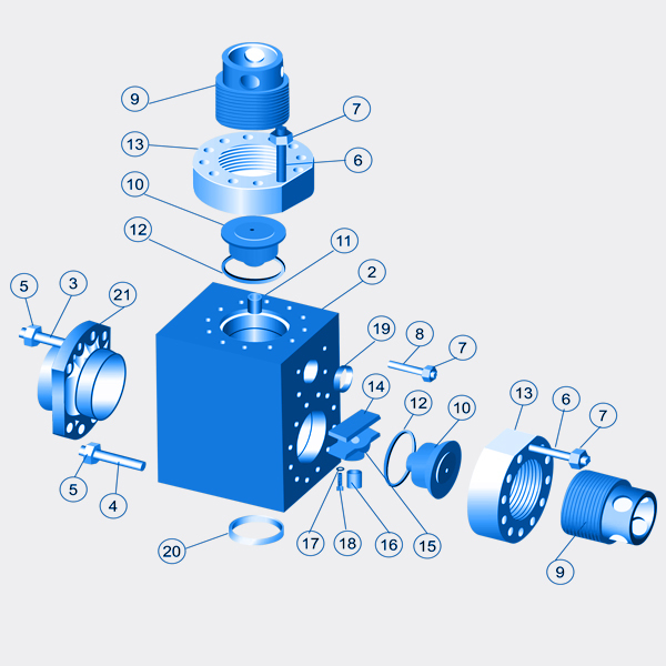 Quality PZ10 PZ11 Gardner Denver Mud Pump Fluid End Module and Accessories for sale