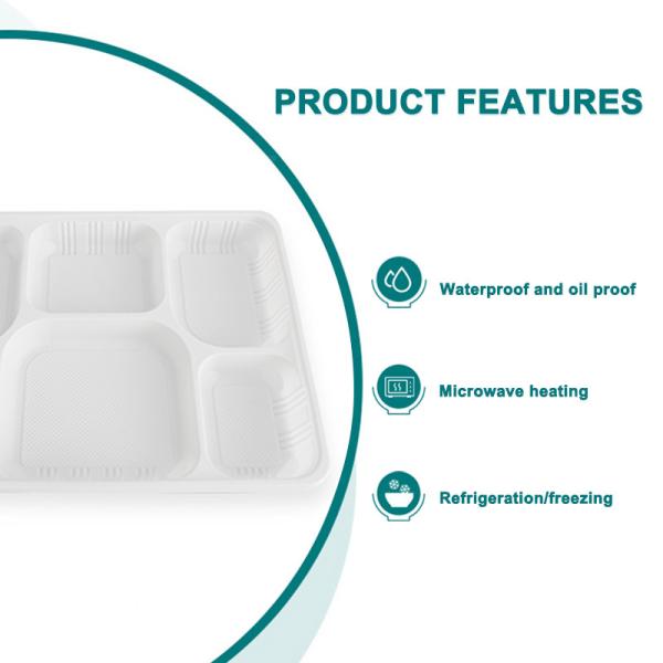 Quality Eco-Friendly Customized Size Cornstarch Disposable Plate Tableware for Lunch for sale