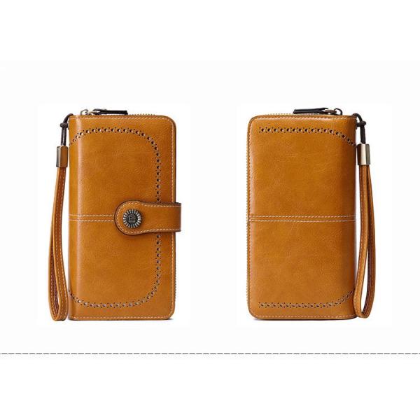 Quality Hot-selling RFID anti-magnetic wallet Long zipper women's wallet Large capacity handbag for sale